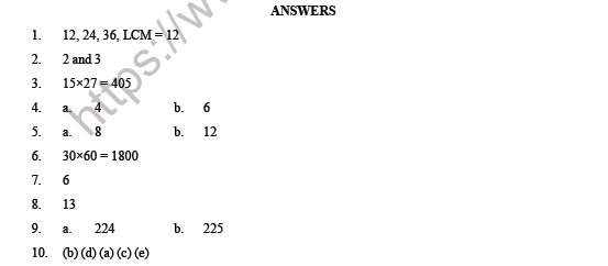 Cbse Class 4 Maths Hcf And Lcm Question Bank